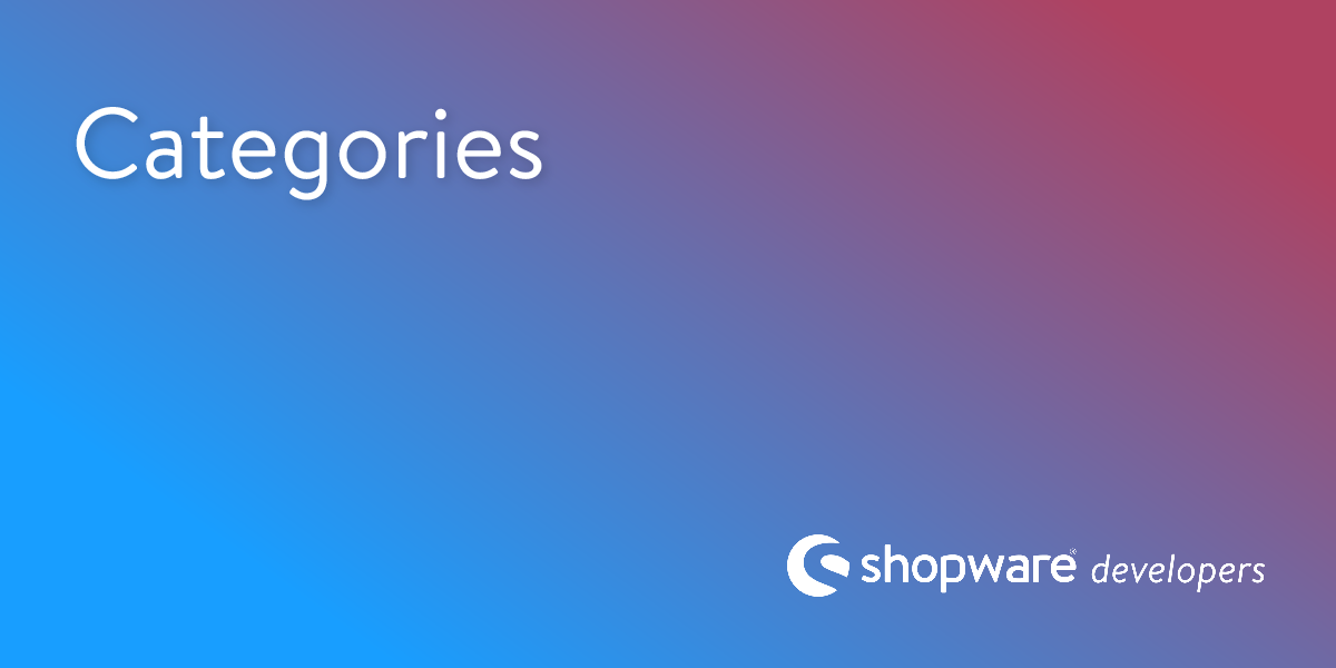 Categories | Shopware Documentation