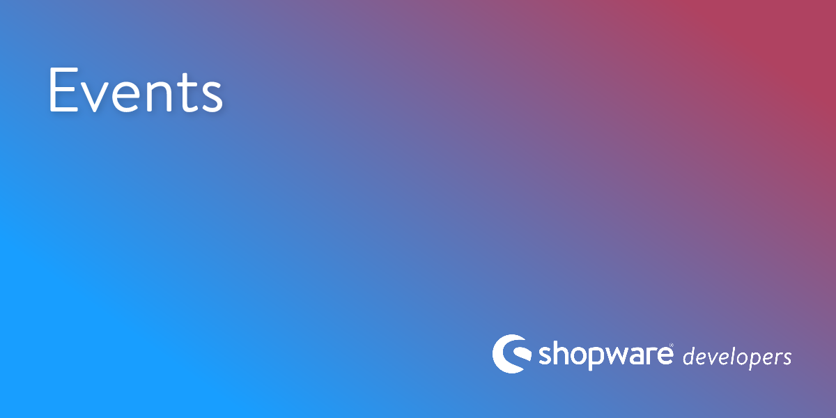 Events | Shopware Documentation