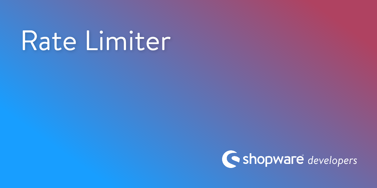 Rate Limiter | Shopware Documentation