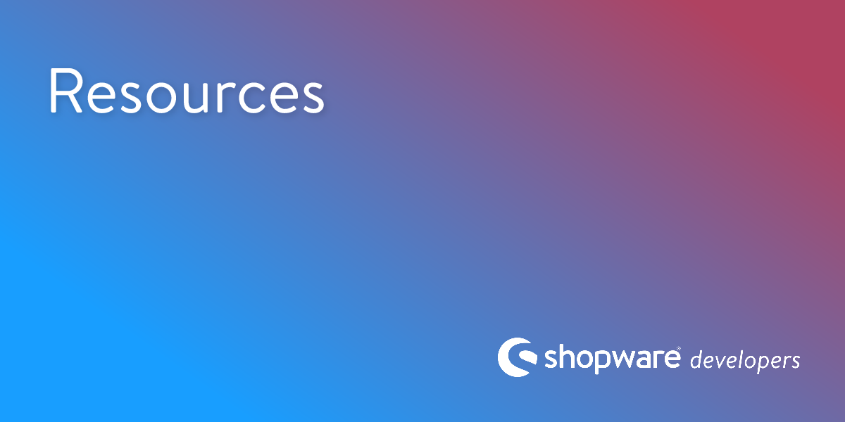 RESOURCES | Shopware Documentation